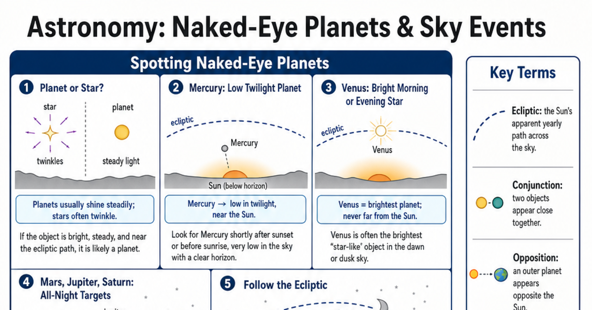 Naked-Eye Planets & Sky Events Cheat Sheet | LivePhysics™
