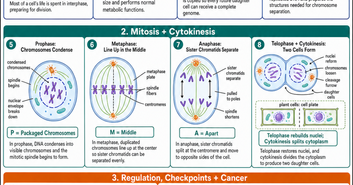Cell Cycle Visual Reference Cheat Sheet | LivePhysics™