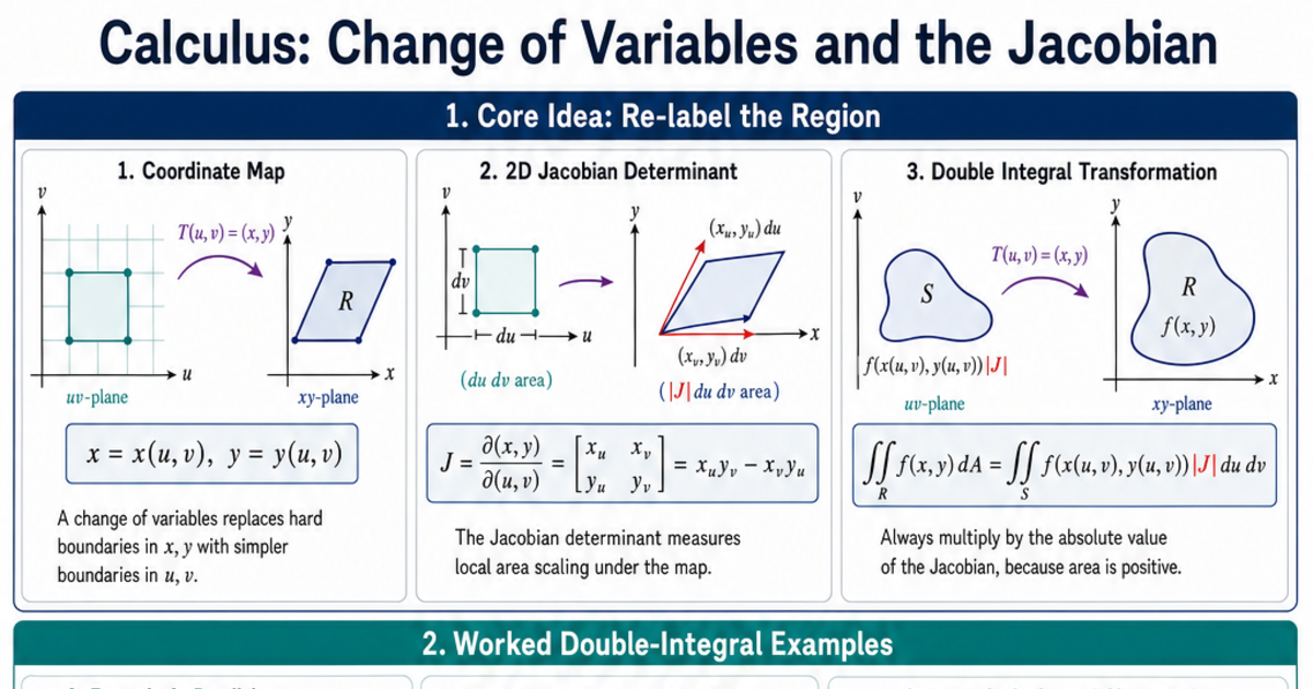 Change of Variables and the Jacobian Cheat Sheet | LivePhysics™