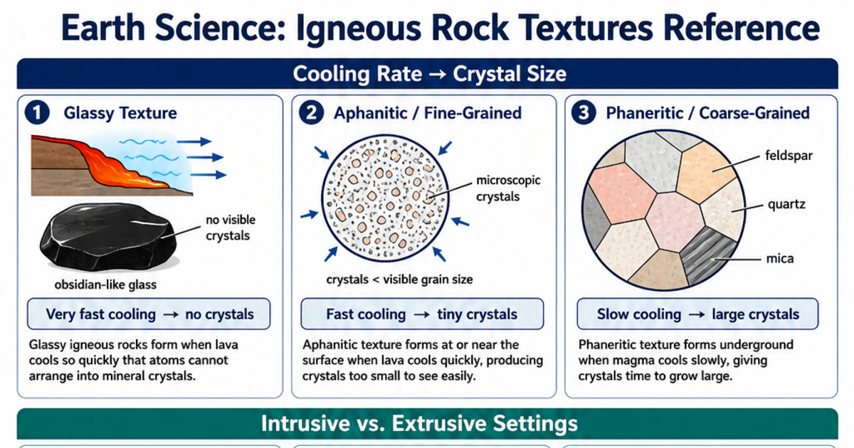 Igneous Rock Textures Reference Cheat Sheet | LivePhysics™