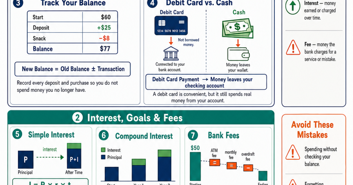 Banking Basics for Teens Cheat Sheet | LivePhysics™