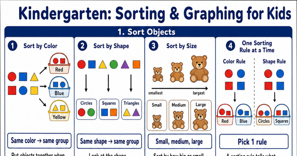 Sorting & Graphing for Kids Cheat Sheet | LivePhysics™