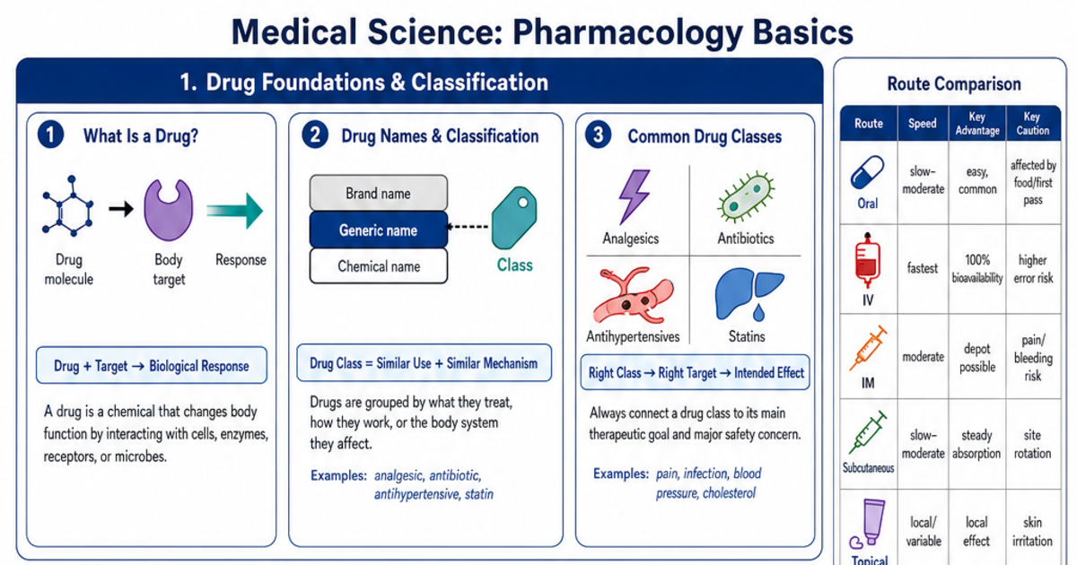 Pharmacology Basics Cheat Sheet | LivePhysics™