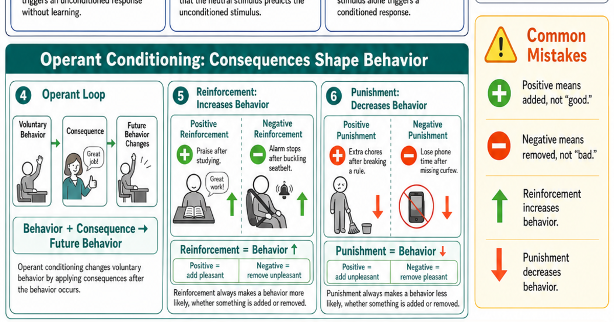 Classical vs Operant Conditioning Cheat Sheet | LivePhysics™