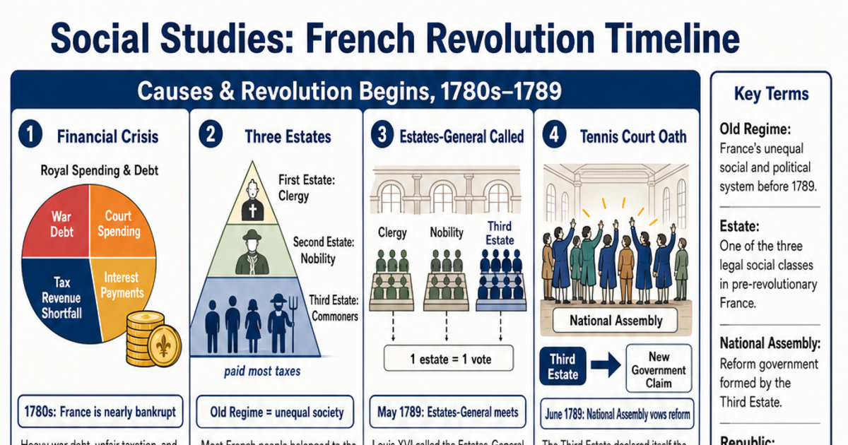 French Revolution Timeline Cheat Sheet | LivePhysics™