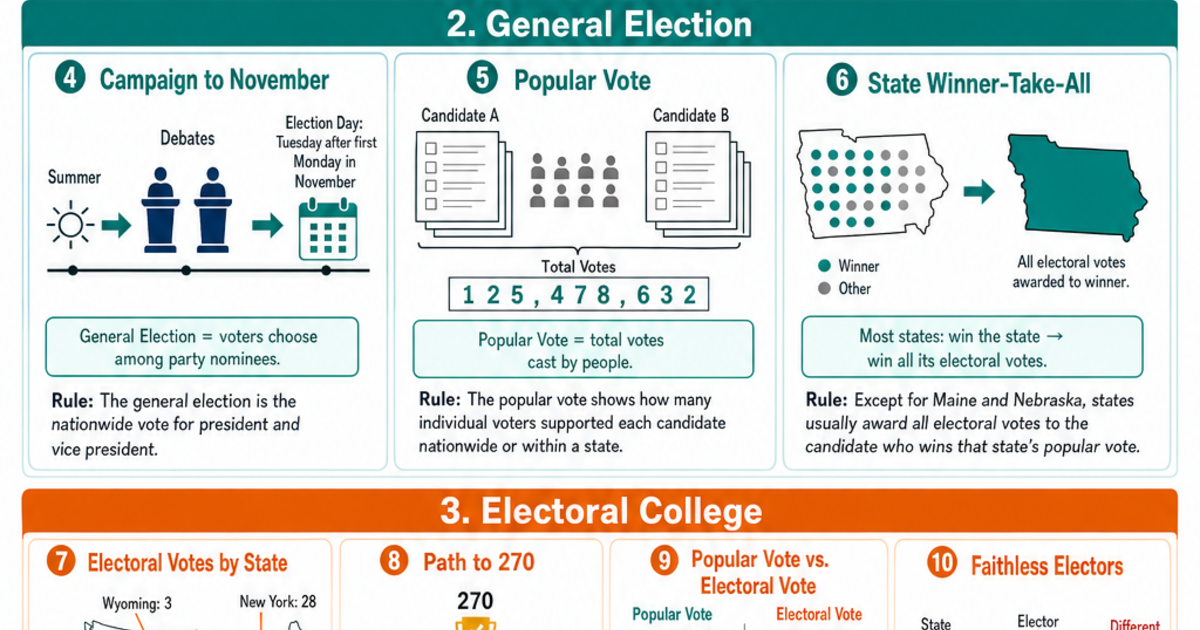 US Election Process & Electoral College Cheat Sheet | LivePhysics™