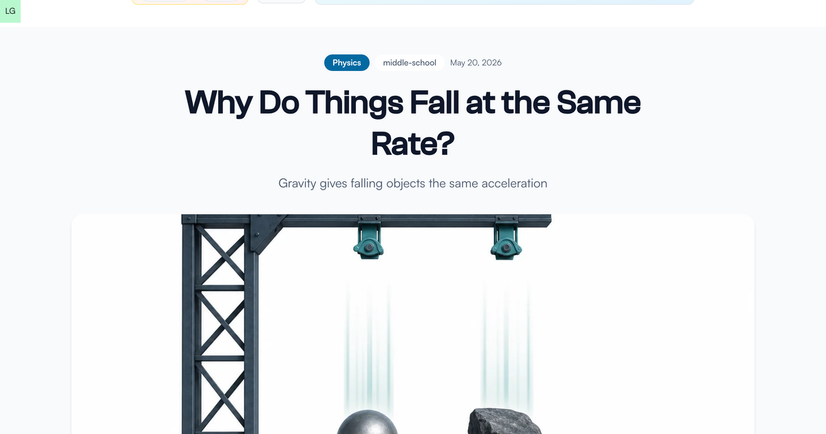 Why Do Things Fall at the Same Rate? - LivePhysics