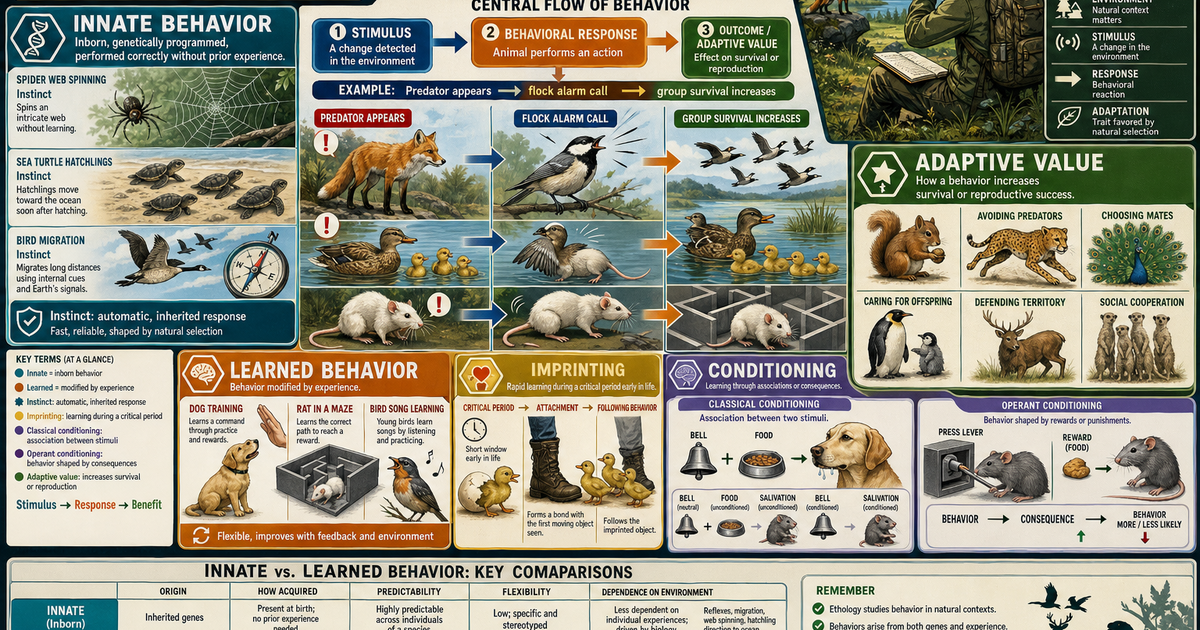 Biology: Animal Behavior and Ethology Infographic | LivePhysics™