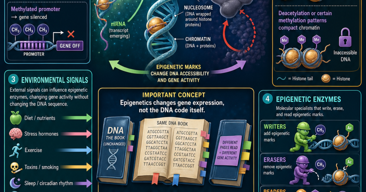 Biology: Epigenetic Mechanisms Infographic | LivePhysics™