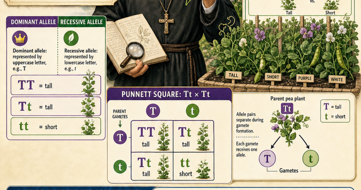 Gregor Mendel: Father of Genetics Infographic | LivePhysics™