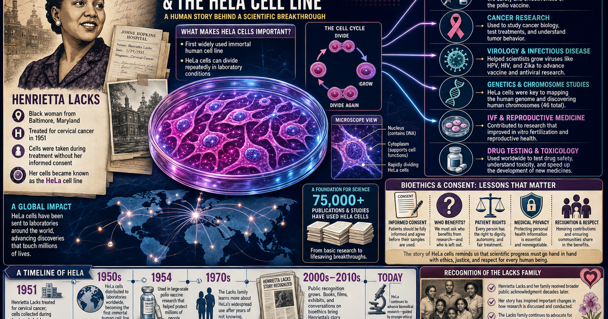Henrietta Lacks and HeLa Cells Infographic | LivePhysics™