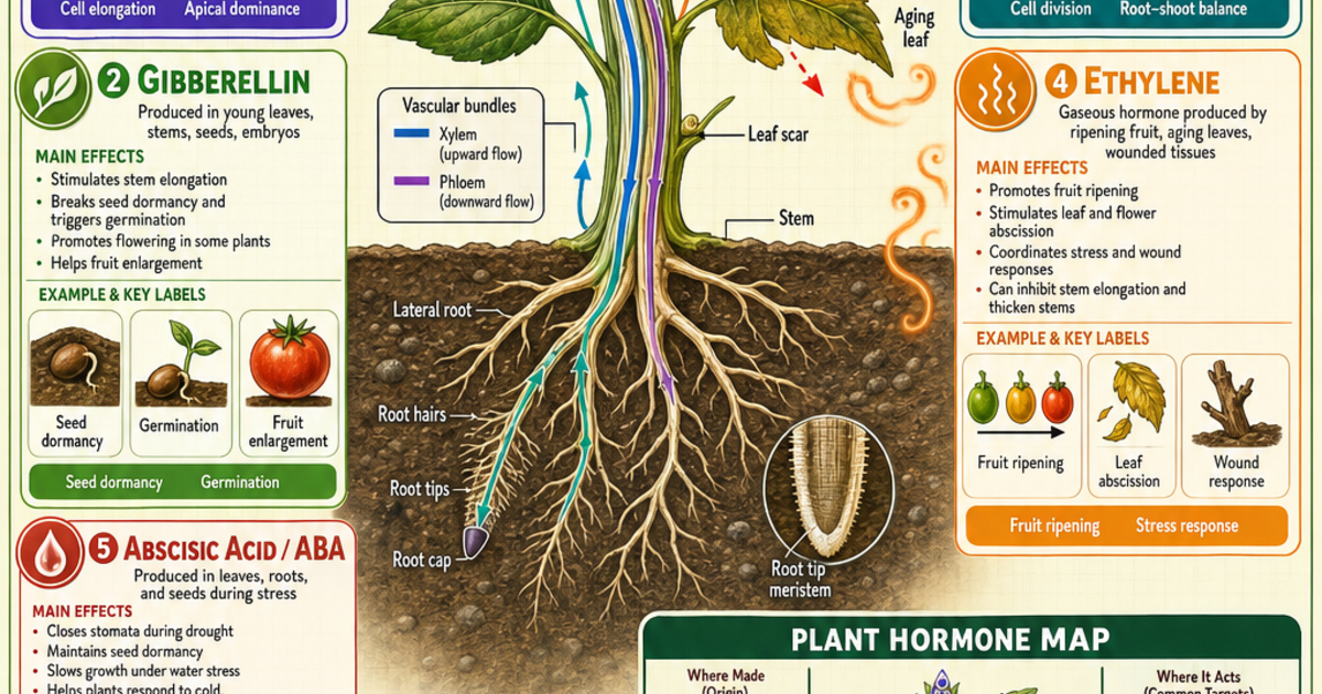 Biology: Plant Hormones Infographic | LivePhysics™