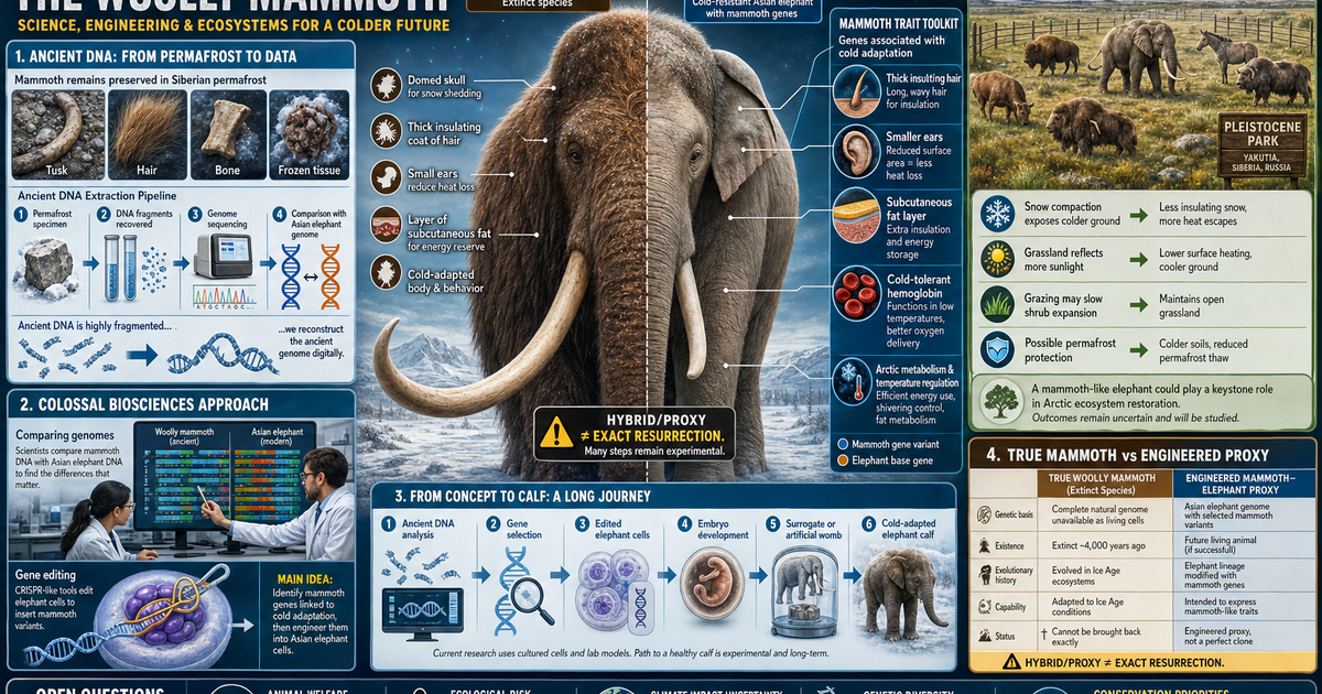 Reviving the Woolly Mammoth Infographic | LivePhysics™