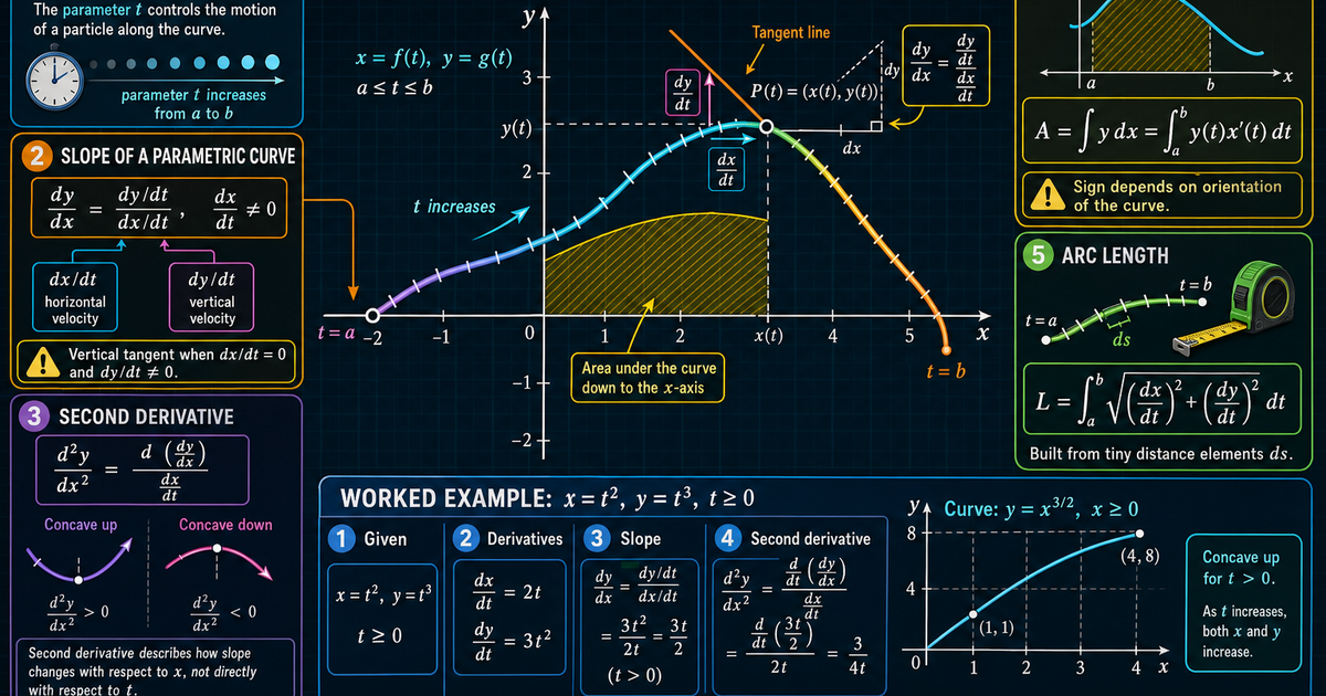 Calculus: Calculus of Parametric Curves Infographic | LivePhysics™
