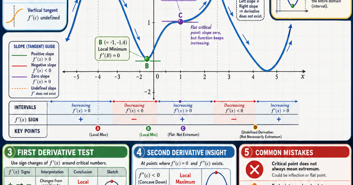 Critical Points and Extrema Infographic | LivePhysics™