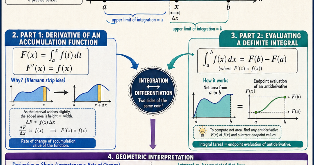 Fundamental Theorem of Calculus Infographic | LivePhysics™