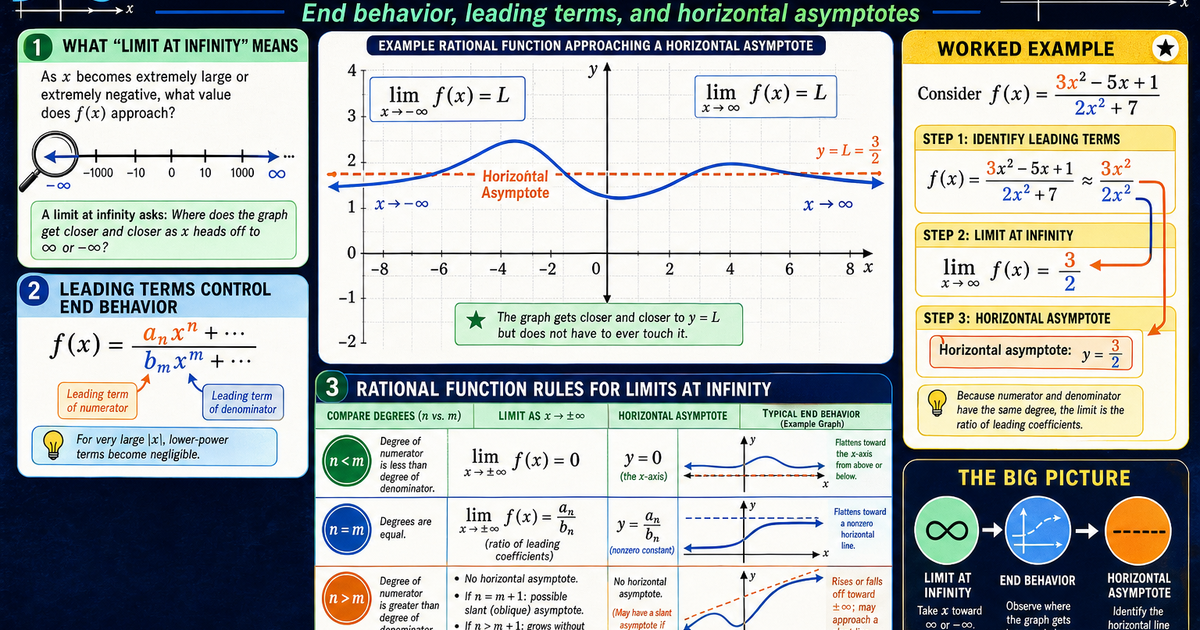 Calculus: Limits at Infinity Infographic | LivePhysics™