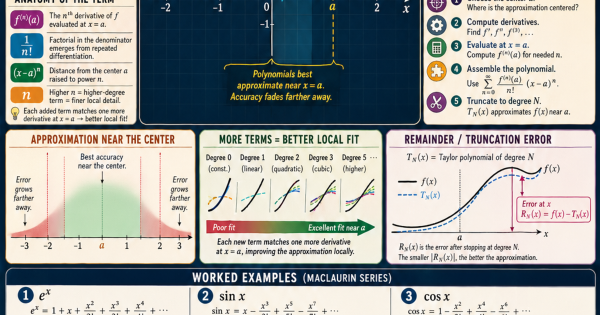Taylor and Maclaurin Series Infographic | LivePhysics™