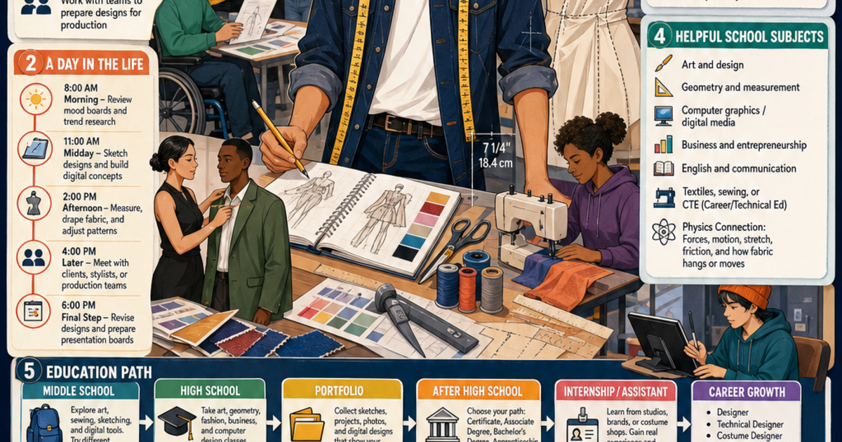Career Exploration: What Does a Fashion Designer Do? Infographic ...