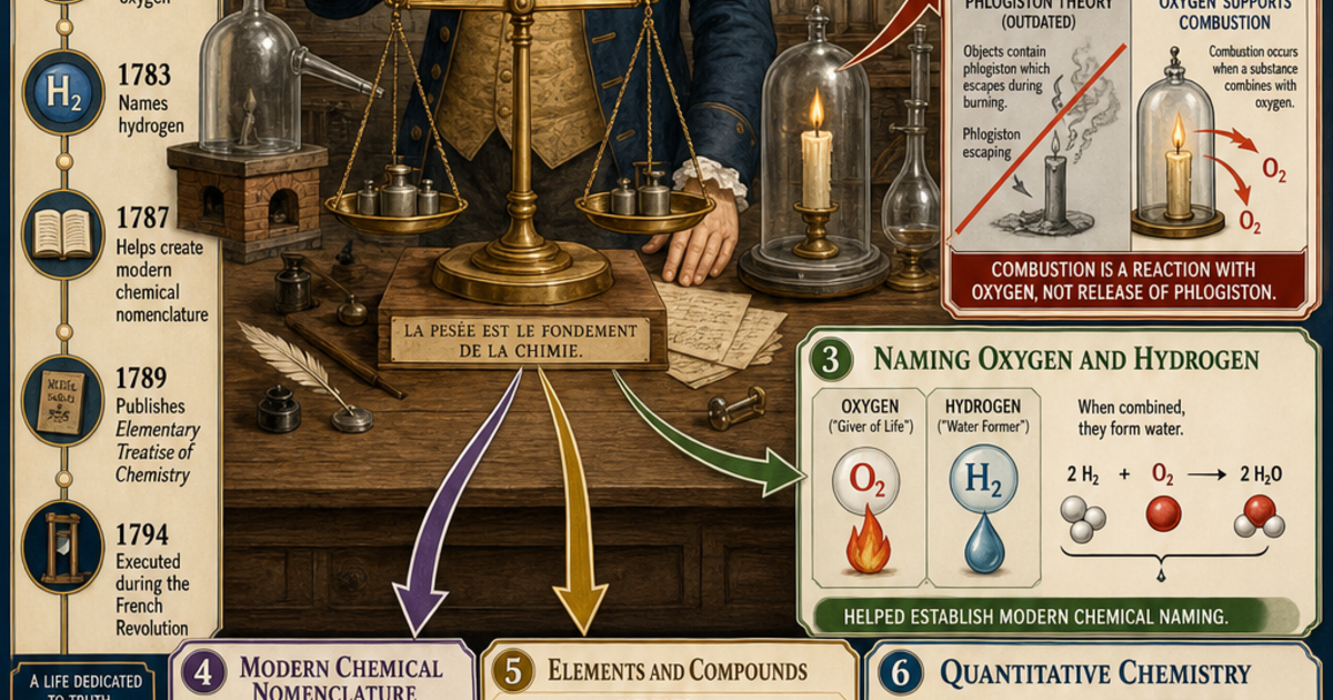 Antoine Lavoisier: Father of Modern Chemistry Infographic | LivePhysics™