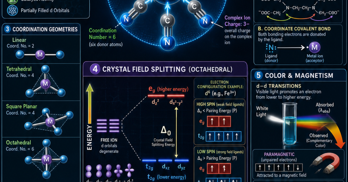 Coordination Chemistry Infographic | LivePhysics™