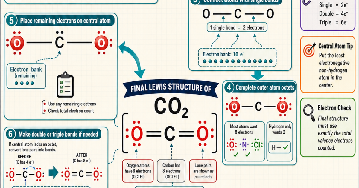 Chemistry: Drawing Lewis Structures Step by Step Infographic | LivePhysics™