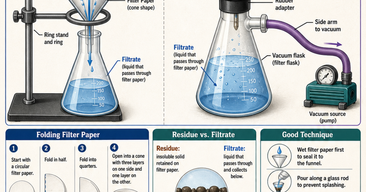 Chemistry: Filtration Techniques Infographic | LivePhysics™