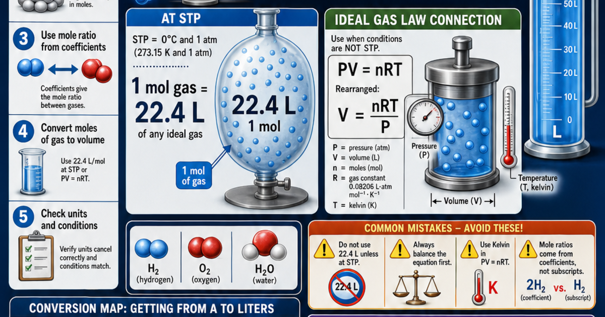 Chemistry: Gas Stoichiometry Infographic | LivePhysics™