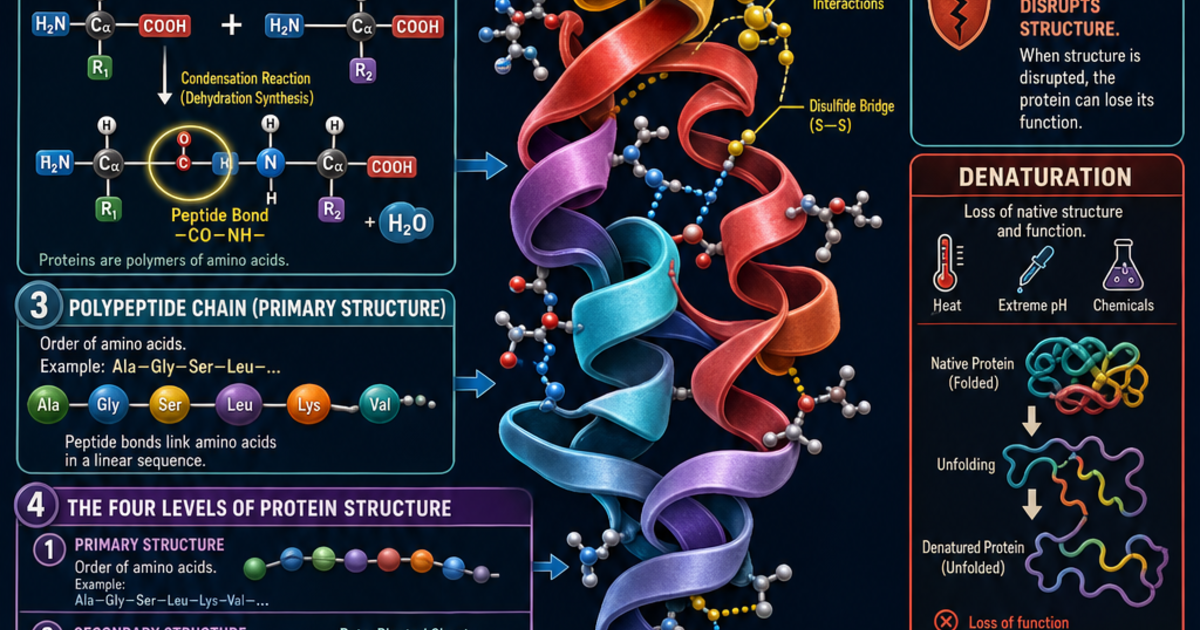 Chemistry: Proteins and Amino Acids Infographic | LivePhysics™