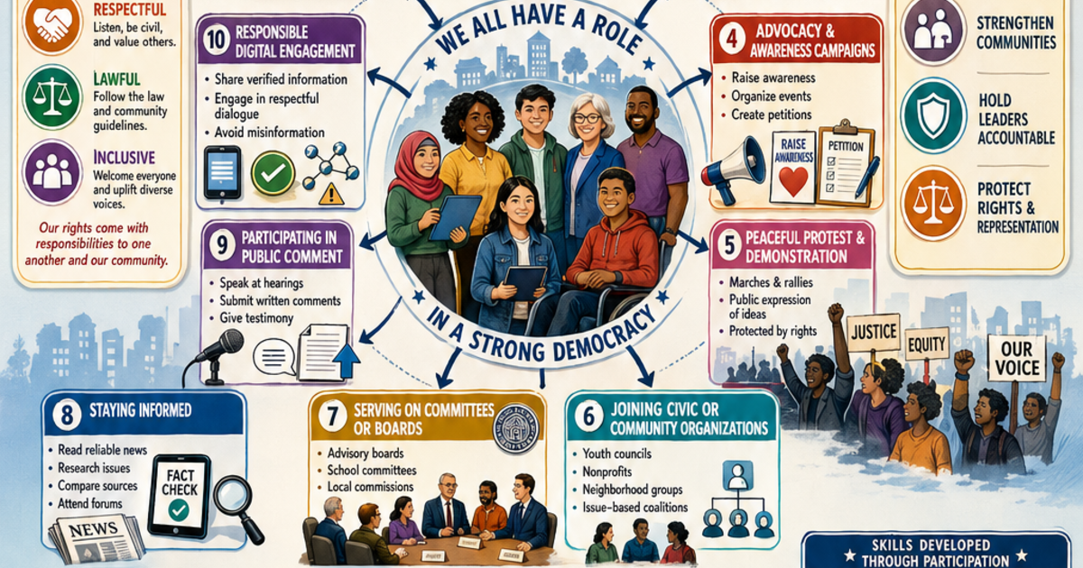 Civic Participation Beyond Voting Infographic | LivePhysics™