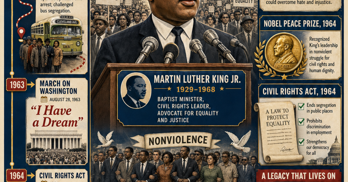 Martin Luther King Jr.: Leader of the Civil Rights Movement Infographic ...
