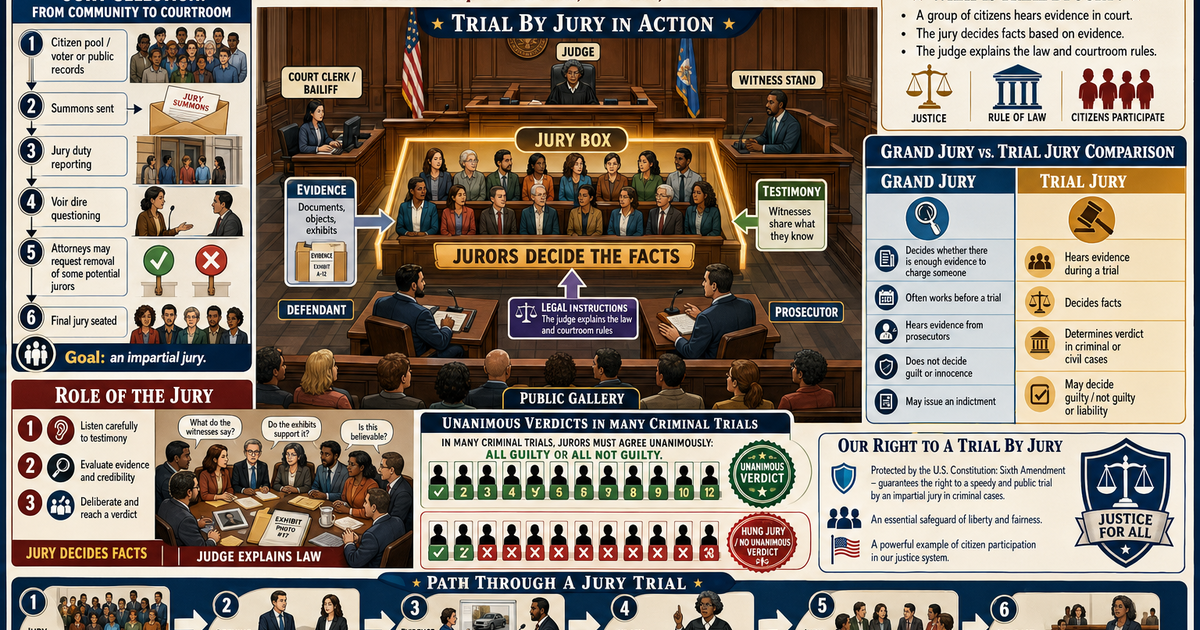 Civics: Trial by Jury Infographic | LivePhysics™