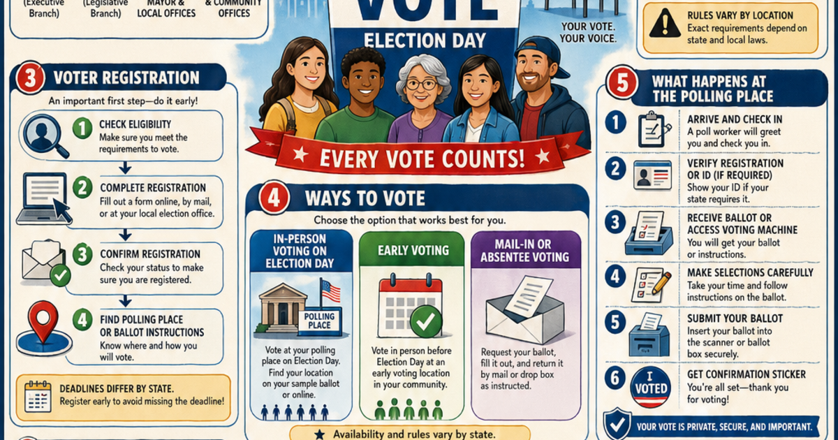 Voting and Elections Basics Infographic | LivePhysics™