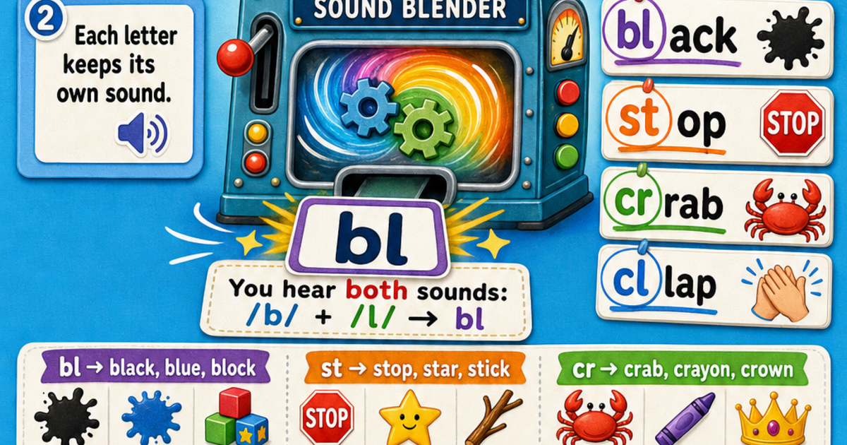 Early Learners: Consonant Blends Infographic | LivePhysics™