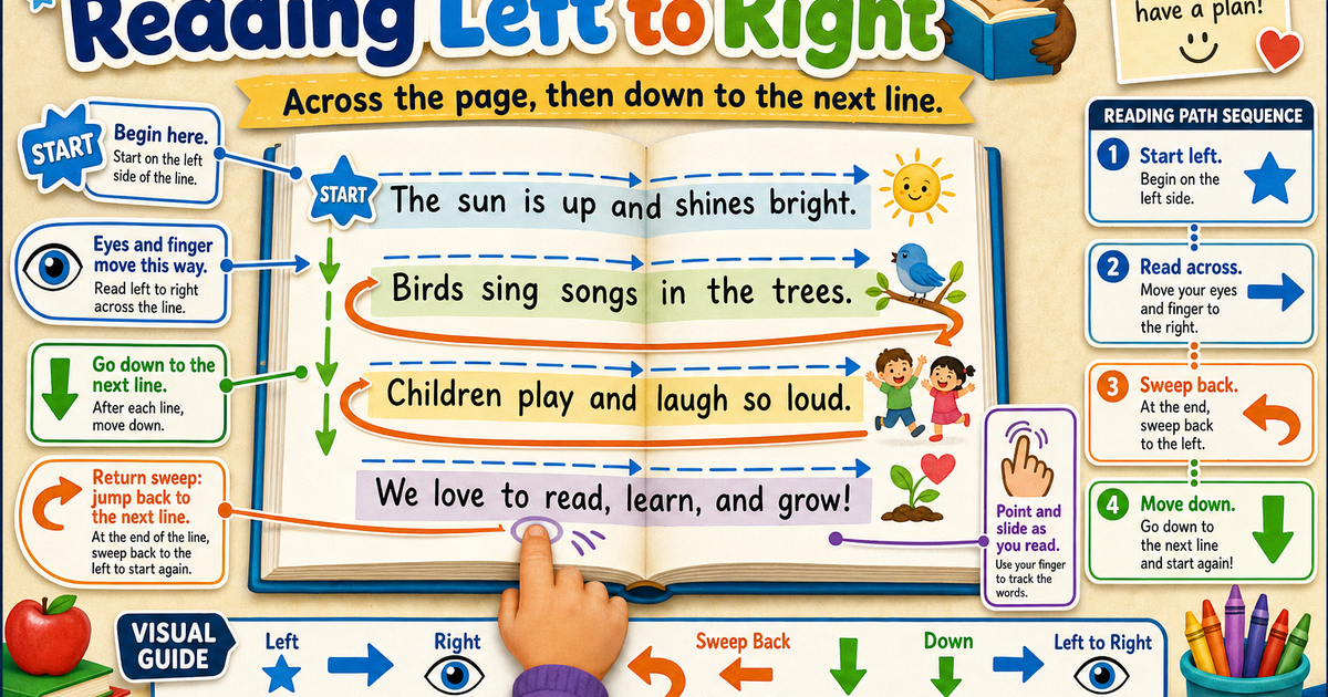 Early Learners: Reading Left to Right Infographic | LivePhysics™