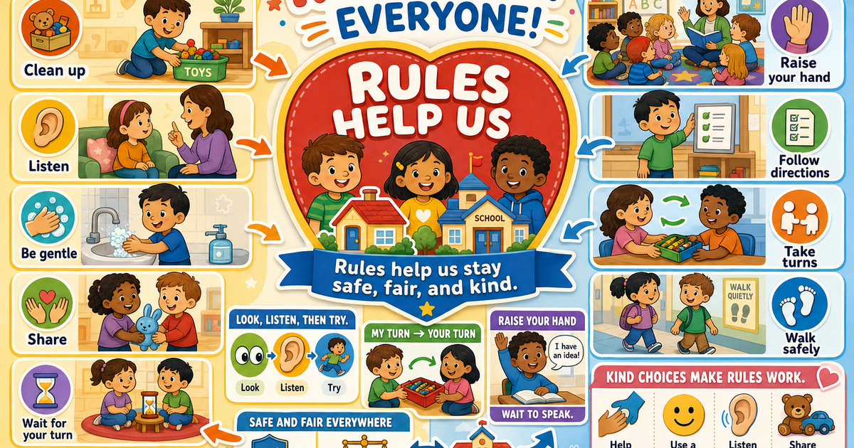 Early Learners: Rules at Home and School Infographic | LivePhysics™