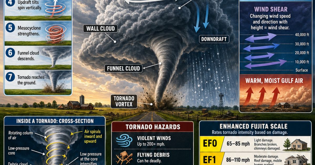 How Tornadoes Form Infographic | LivePhysics™