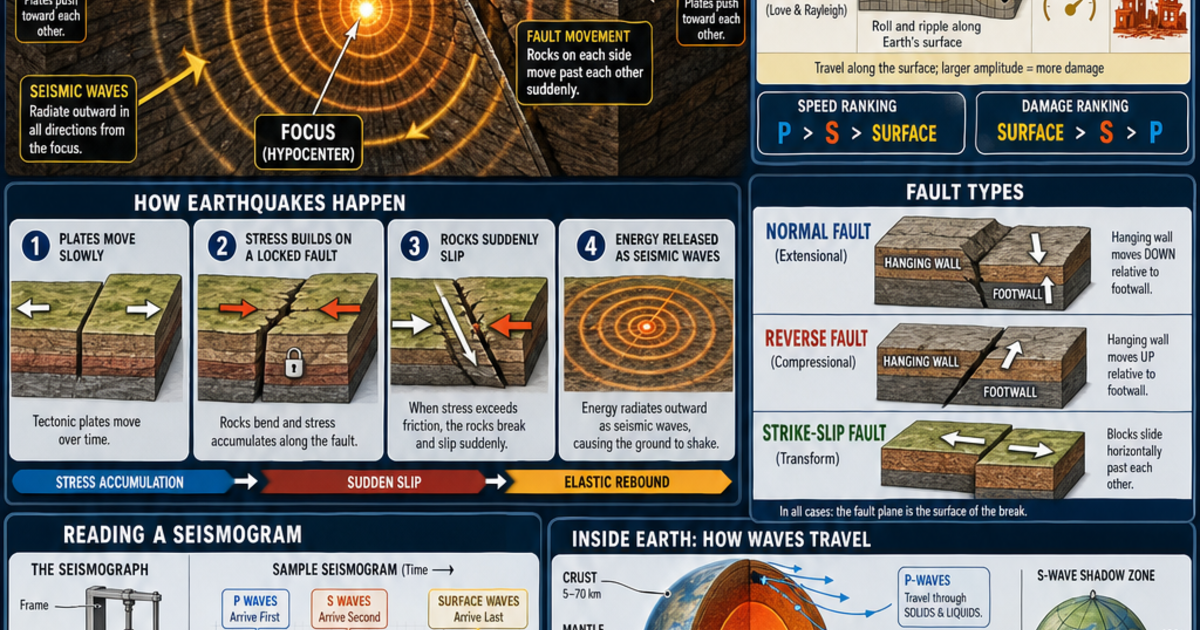 Earthquake and Seismic Waves Infographic | LivePhysics™