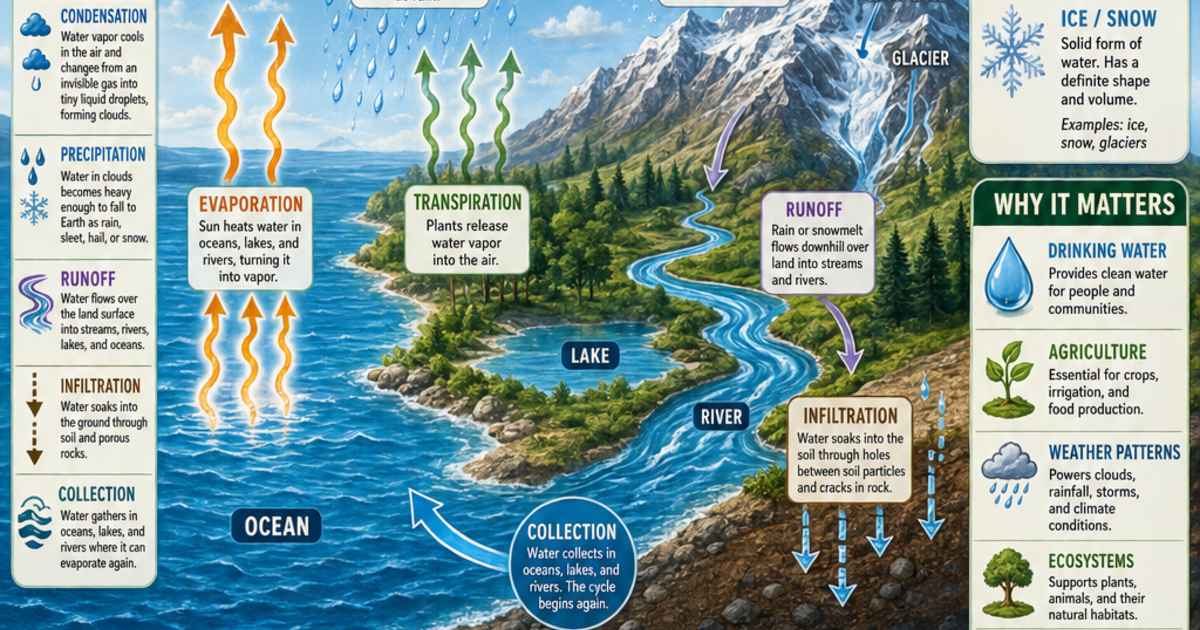 Water Cycle Infographic | LivePhysics™