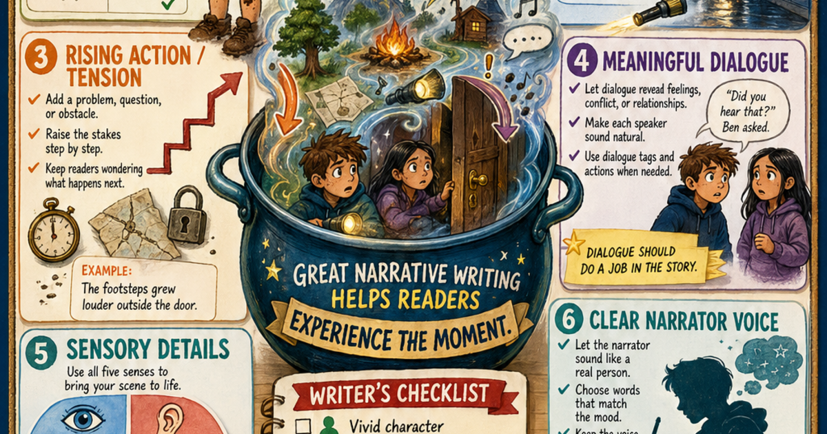 Narrative Writing Infographic | LivePhysics™