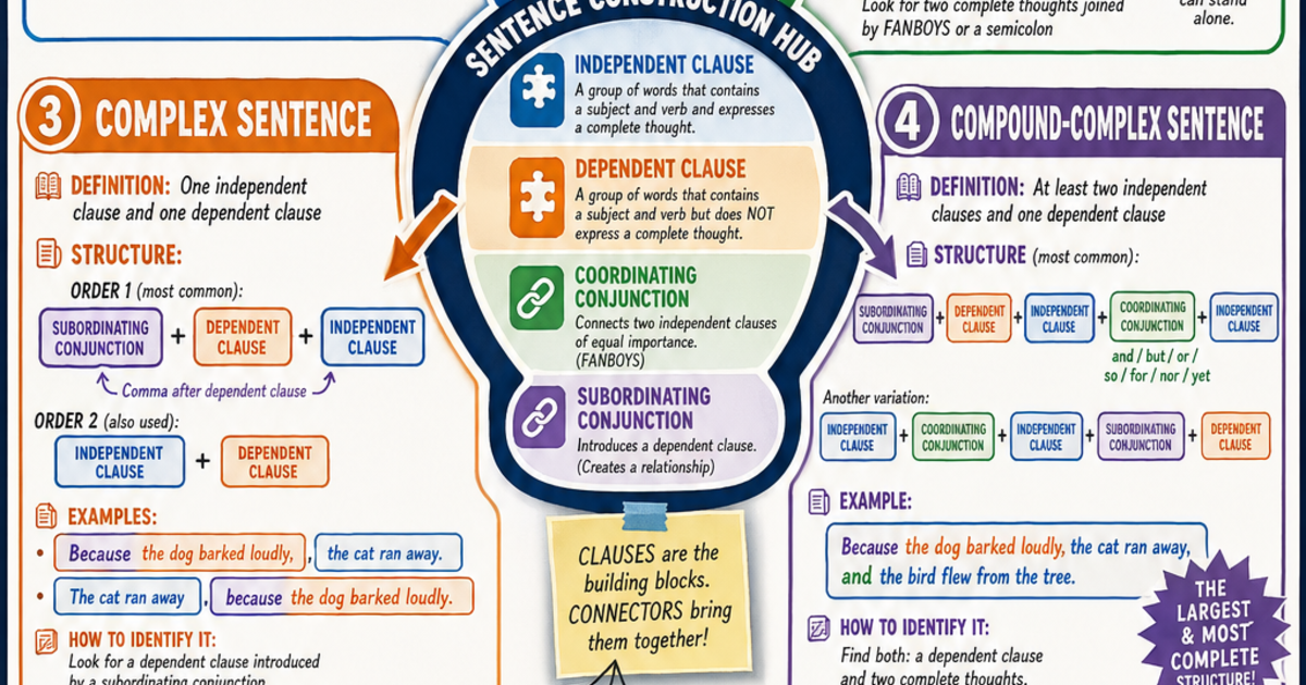 Sentence Types Infographic | LivePhysics™
