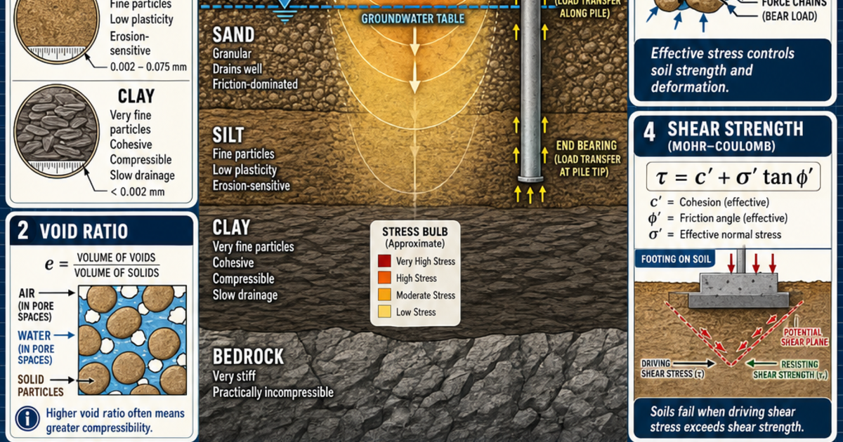 Engineering: Soil Mechanics Basics Infographic | LivePhysics™