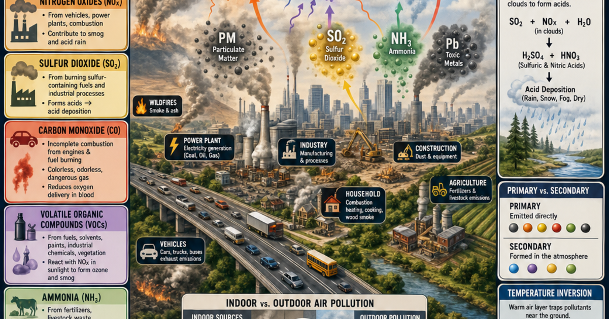 Air Pollution Types Infographic | LivePhysics™