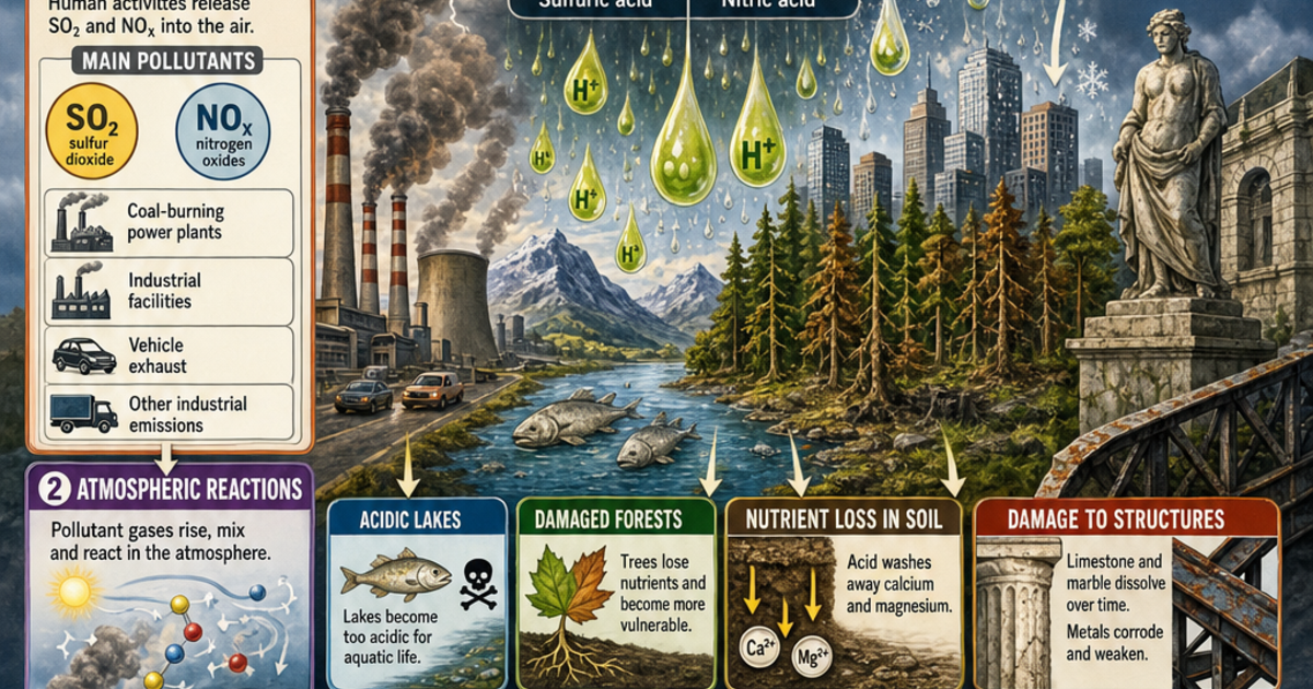 Environmental Science: Acid Rain Infographic | LivePhysics™