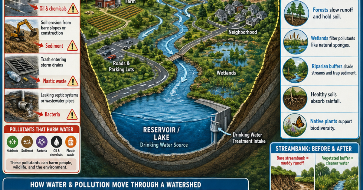 Environmental Science: Watershed Protection Infographic | LivePhysics™