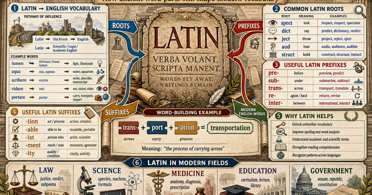 Latin And Its Influence On English Infographic Livephysics™