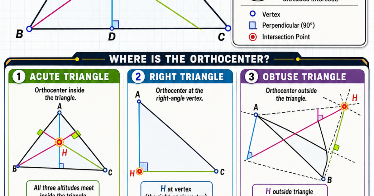 Geometry: Altitudes and the Orthocenter Infographic | LivePhysics™