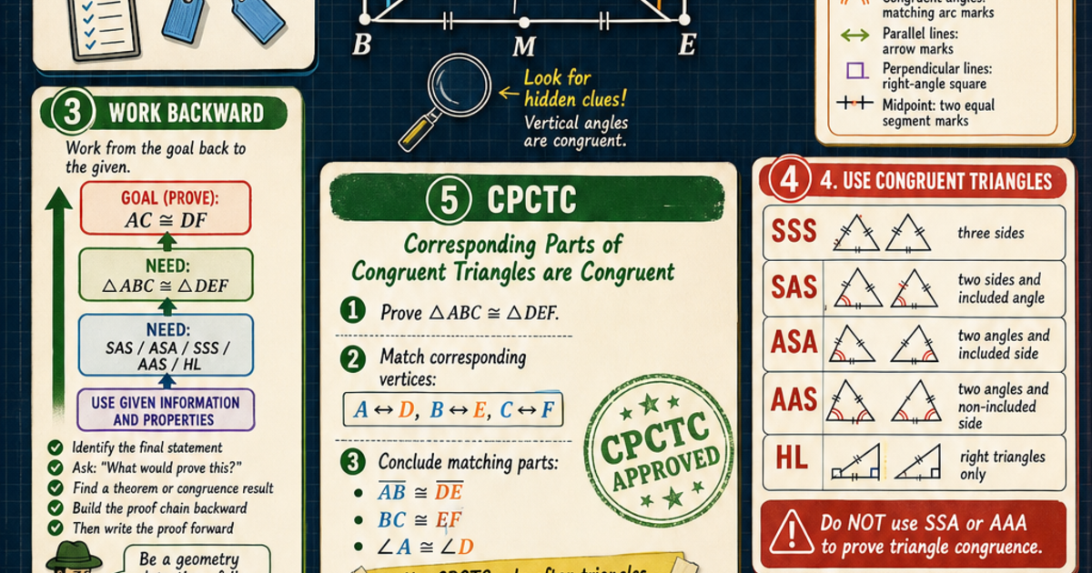 Geometry: Common Geometry Proof Strategies Infographic | LivePhysics™