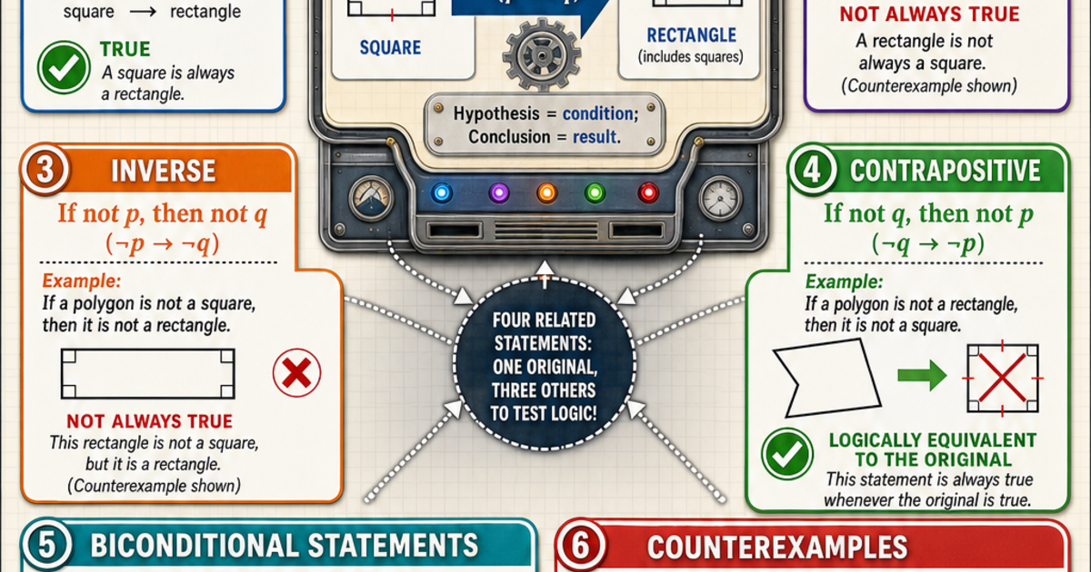 Geometry: Conditional Statements in Geometry Infographic | LivePhysics™