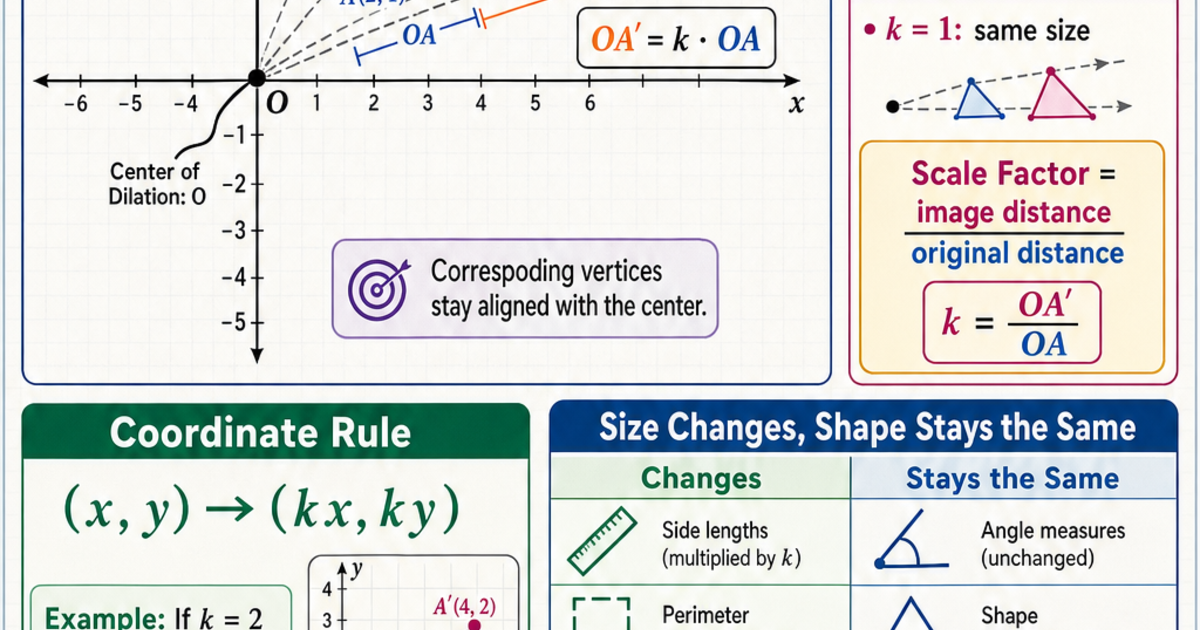 Geometry: Dilations on the Plane Infographic | LivePhysics™
